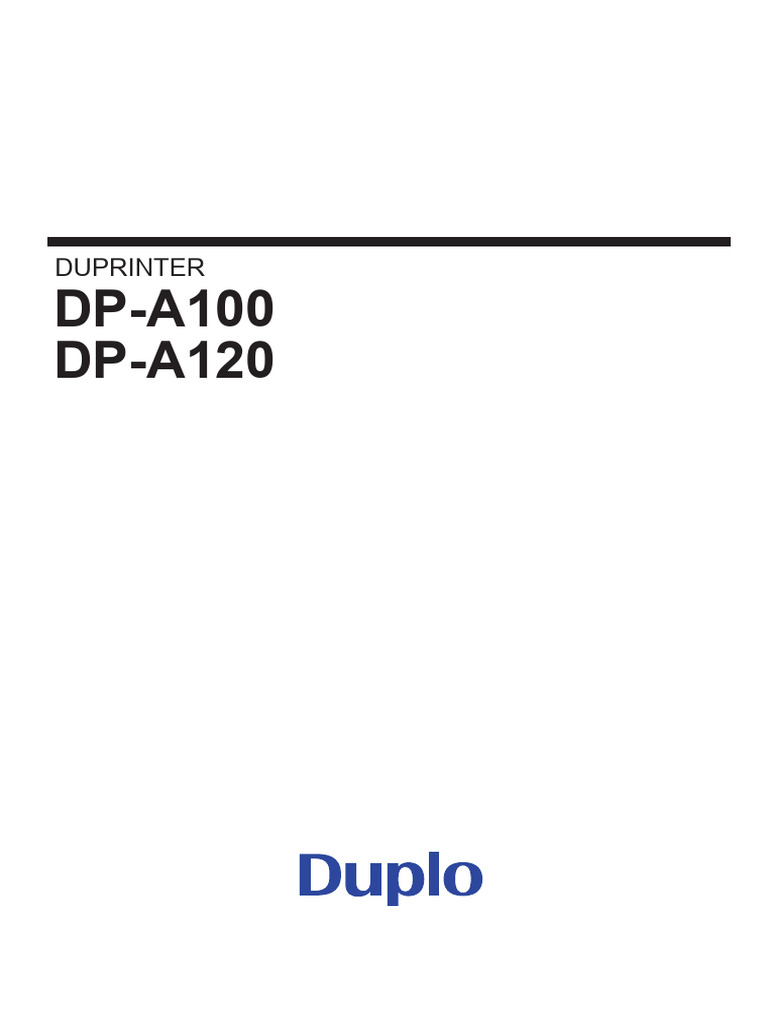 DP-A 100 - 120 Service Manual | PDF