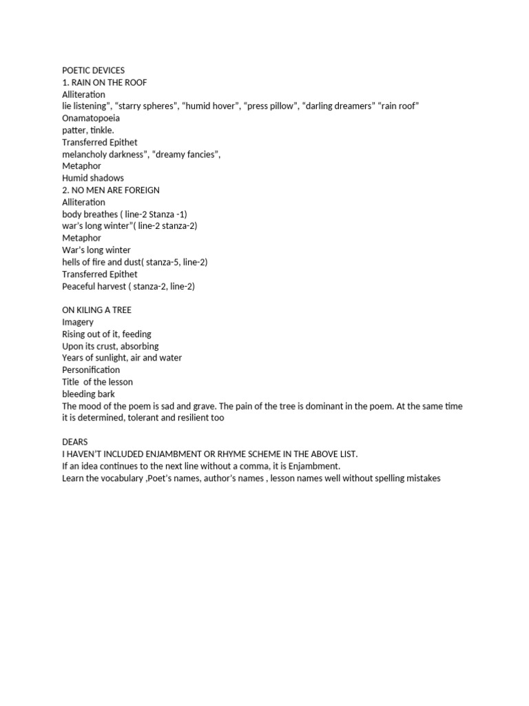 Poetic Devices | PDF