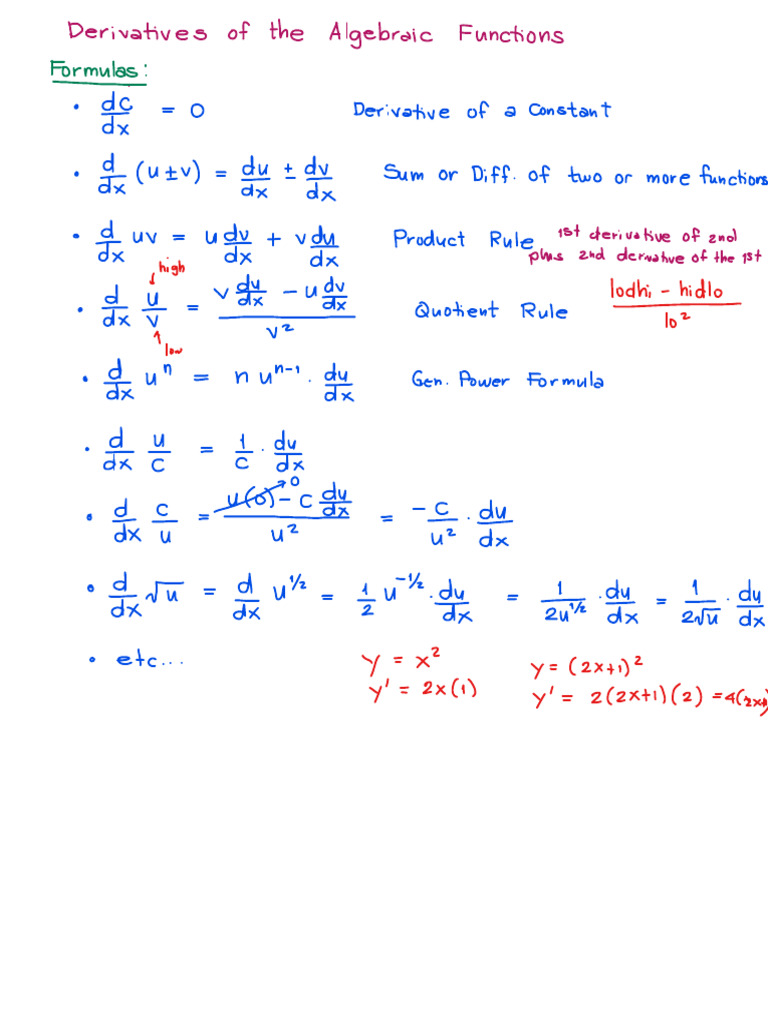 Cal1 Algebraic Functions | PDF