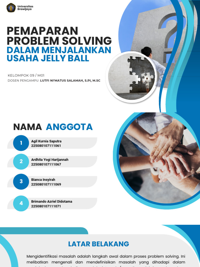 Kel 9 - M01 - Pemaparan Problem Solving Dalam Menjalankan Usaha | PDF