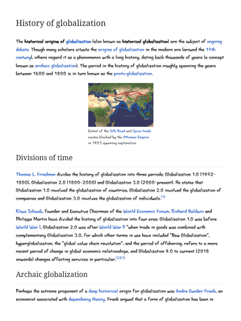History of Globalization - Wikipedia | PDF