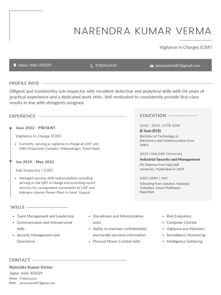 Narendra Kumar Verma - Resume | PDF