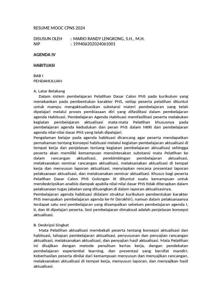 13 Mario Randy Lengkong HABITUASI | PDF