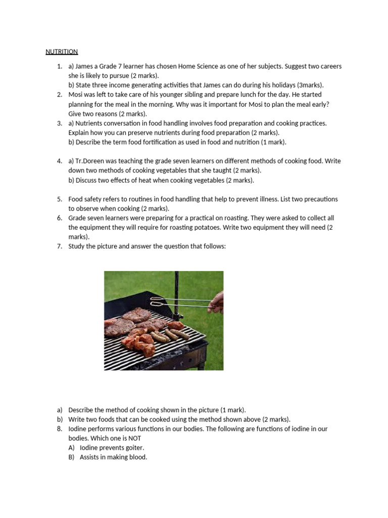 NUTRITION Grade 7 | PDF