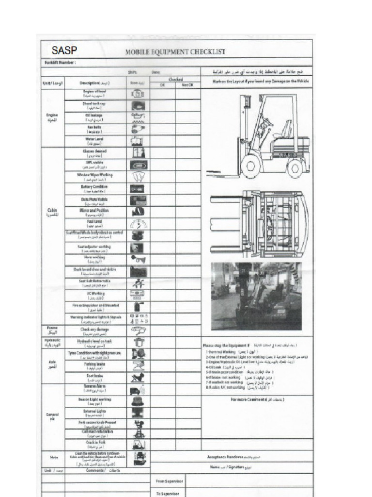 Forklift Checklists | PDF