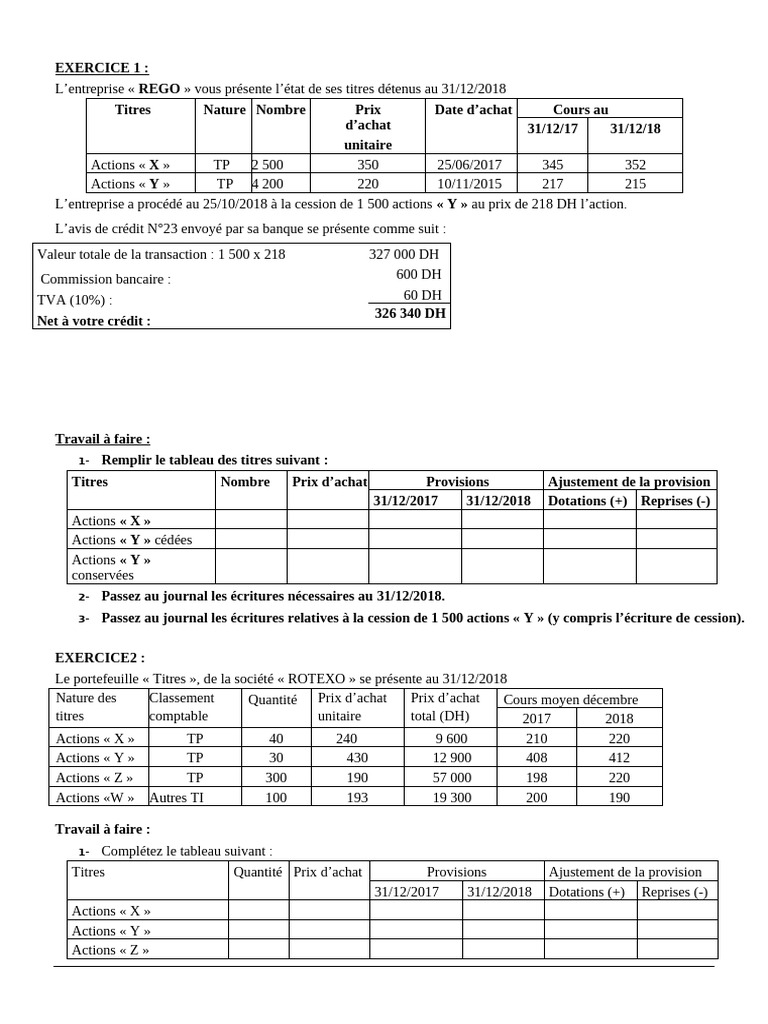 TP PROVISION EXERCICE-converti | PDF