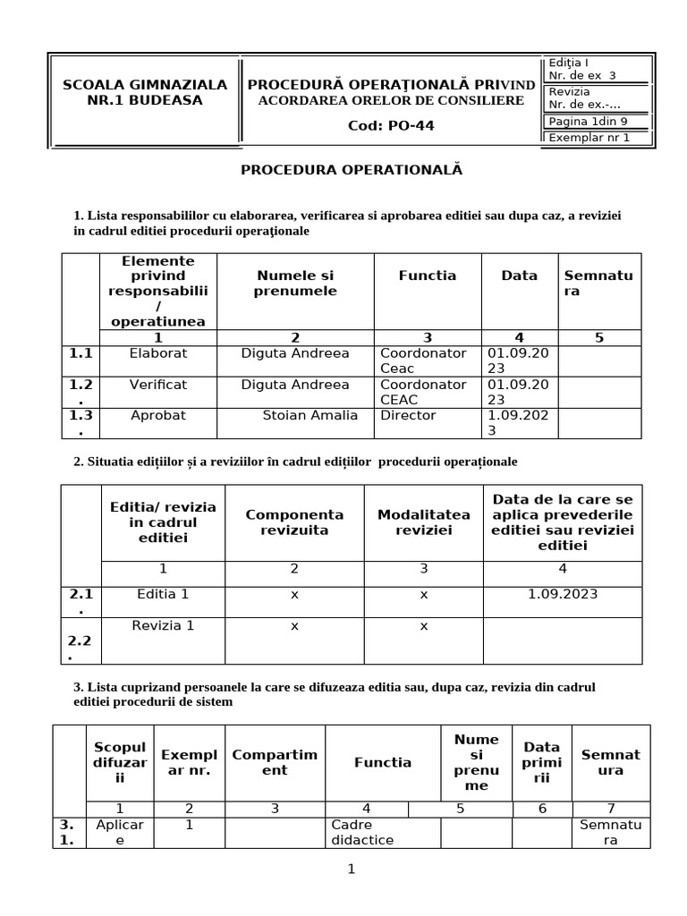 Procedura-dirigentie | PDF