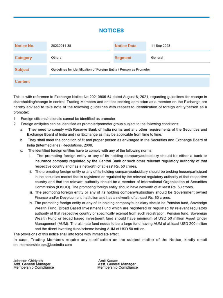Notices: Notice No. Notice Date | PDF