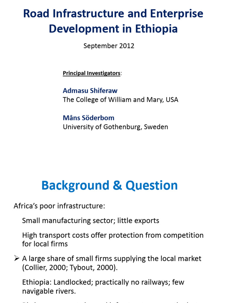 Mans Soderbom Ethiopia GW2012 | PDF