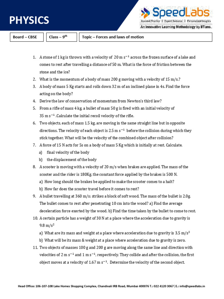Force and Laws of Motion Important Qs Important Questions A14344f5 5e2a 4d0a b6f8 88562eec1529 1 ...