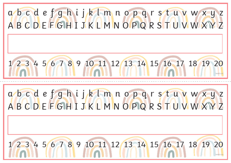 t-c-8322-muted-rainbow-themed-number-and-alphabet-strips- | PDF