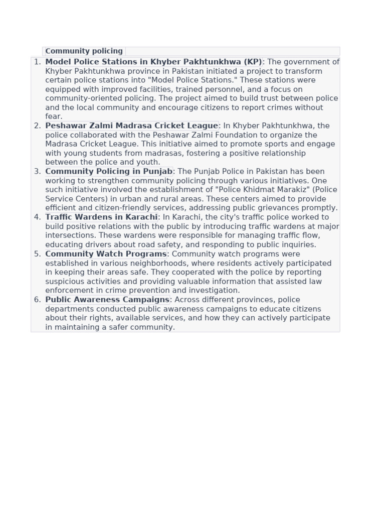 Community Policing | PDF