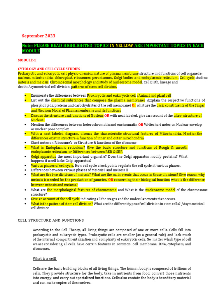 CBG Module 1 2023 | PDF