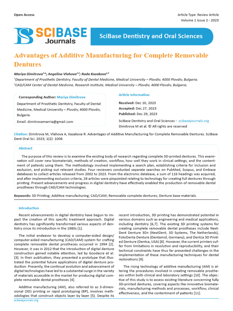 Scibase Dentistry 1008 | PDF