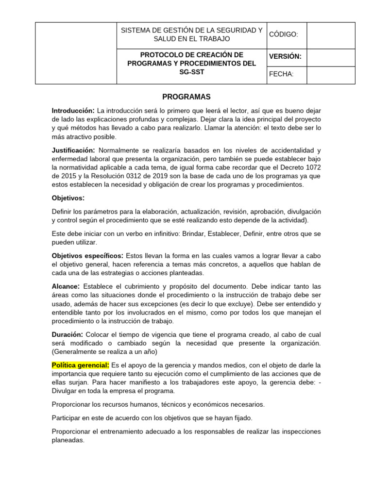 Manual para La Creación de Programas y Procedimientos | PDF