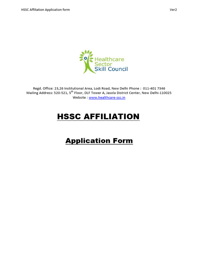 Appliation-Form - HSSC | PDF