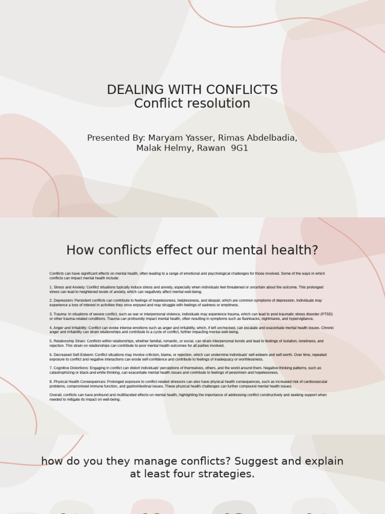 Conflict Resolution | PDF