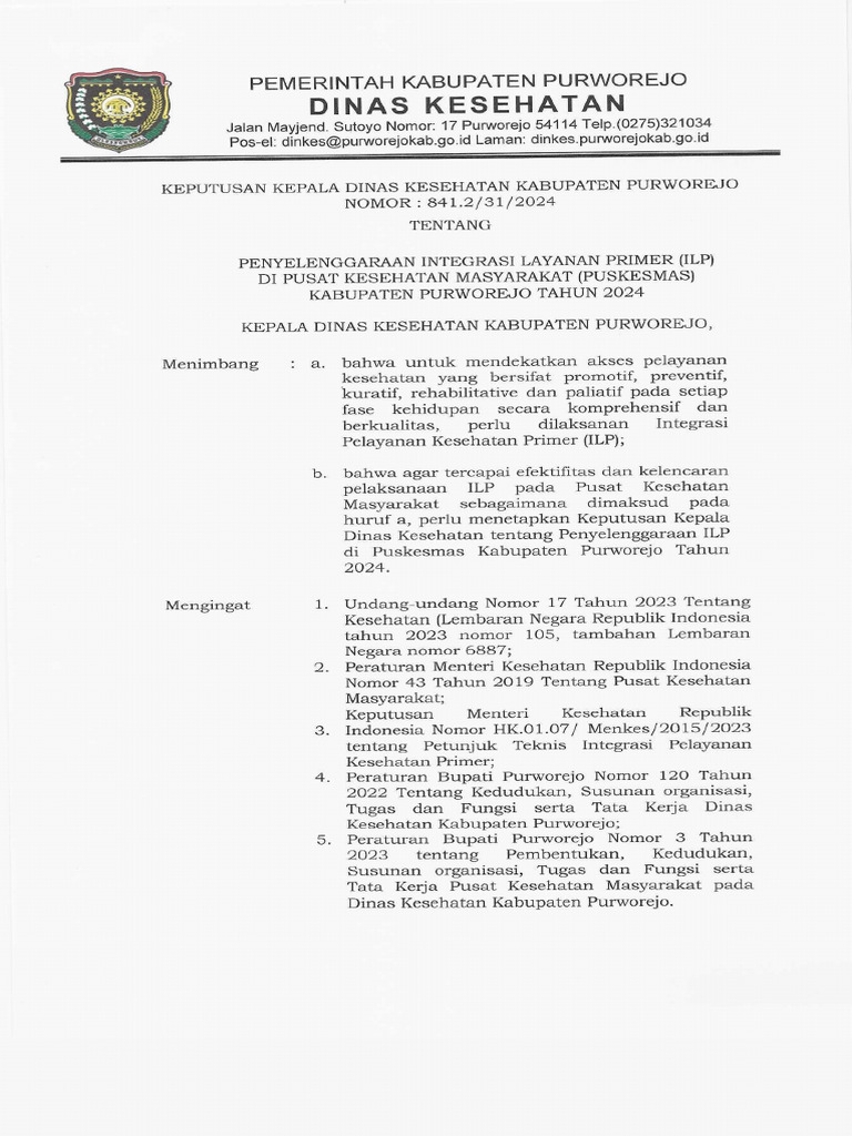 SK Puskesmas ILP-1 | PDF