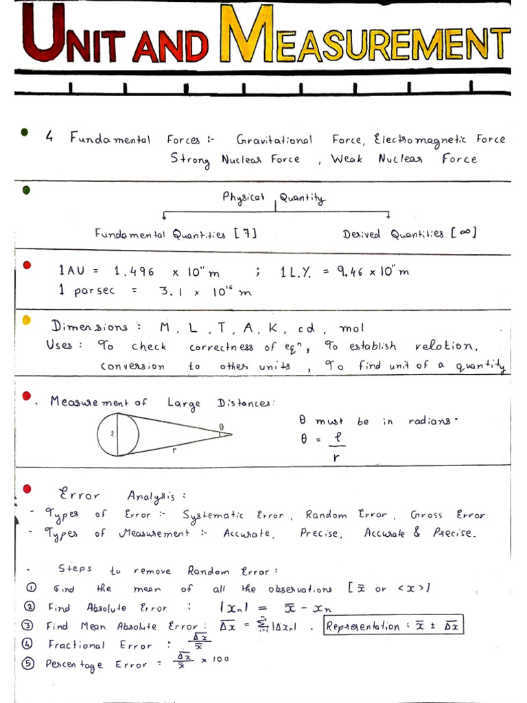 Units and Measurements | PDF
