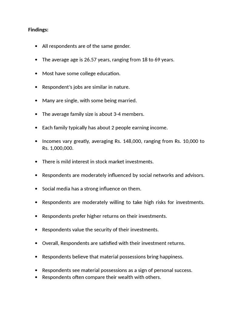 Findings, Suggestions & Conclusion | PDF