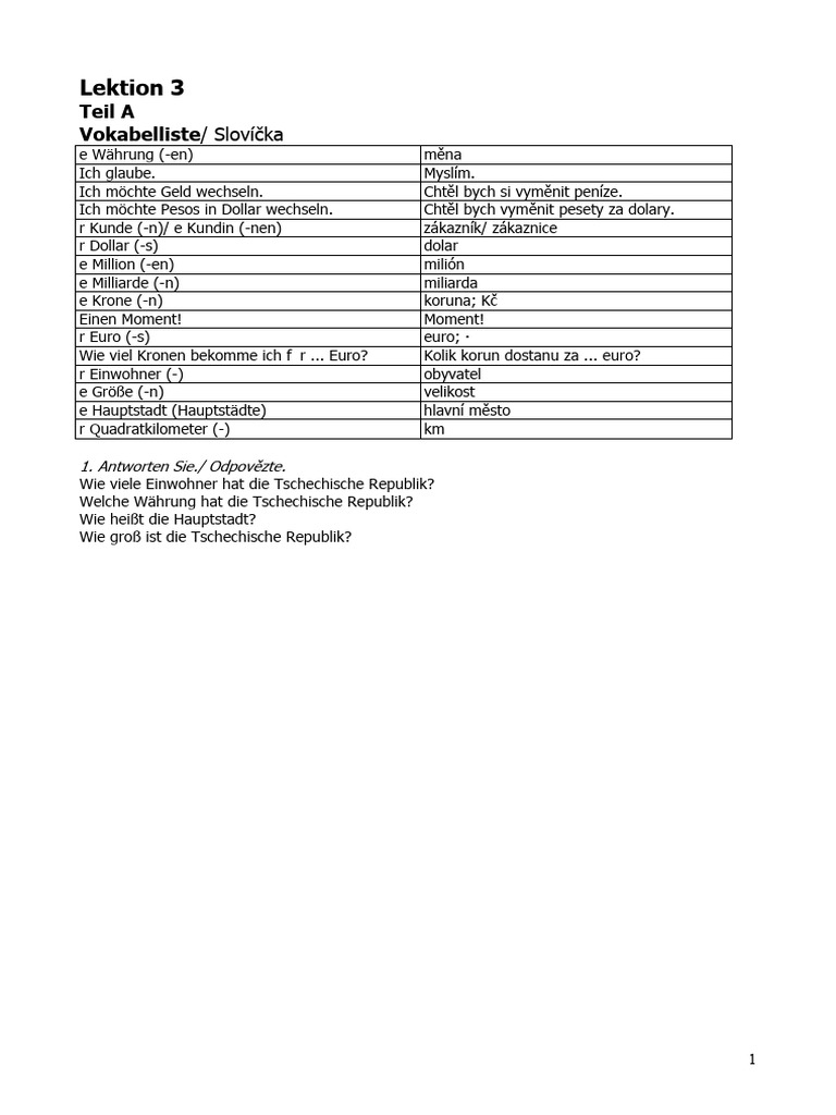 Tangram_Aktuell_1_Lektion_3 | PDF