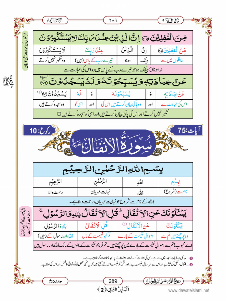 Surah Anfal and Tauba | PDF