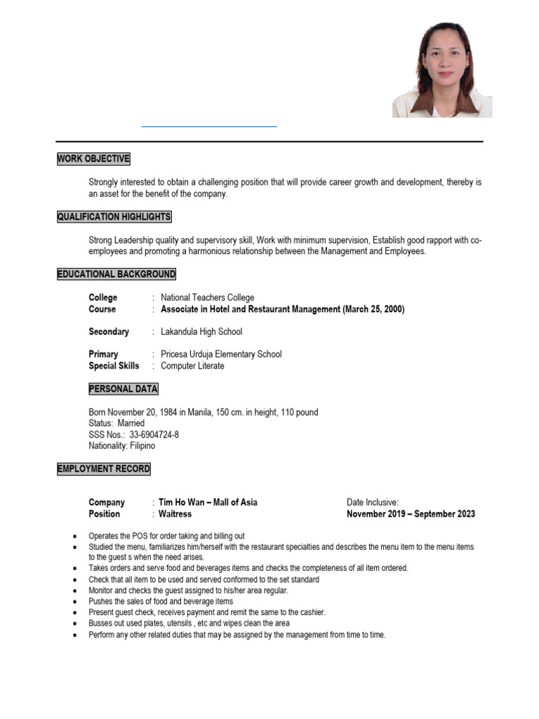 Angie Resume Last Copy (2) (1) | PDF