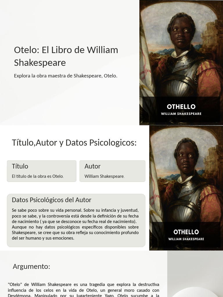 Otelo El Libro de William Shakespeare | PDF | OTELO | Iago