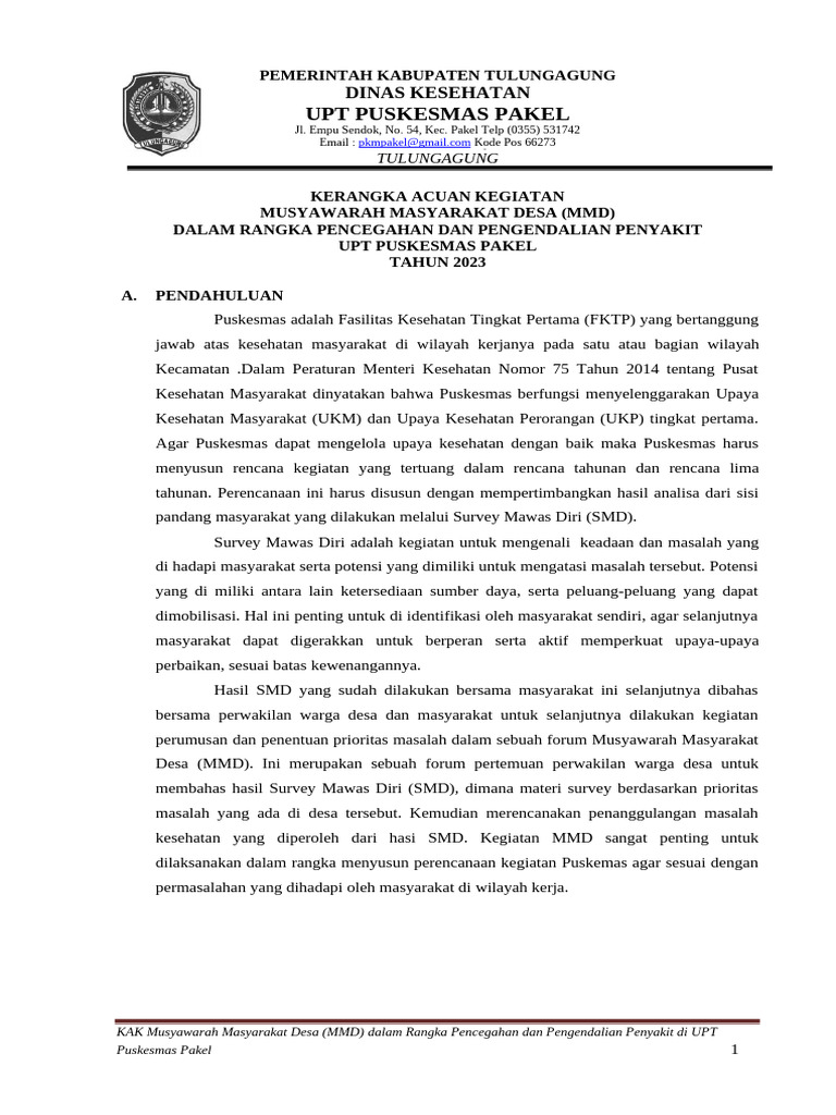 Kak MMD Pakel 2023 | PDF