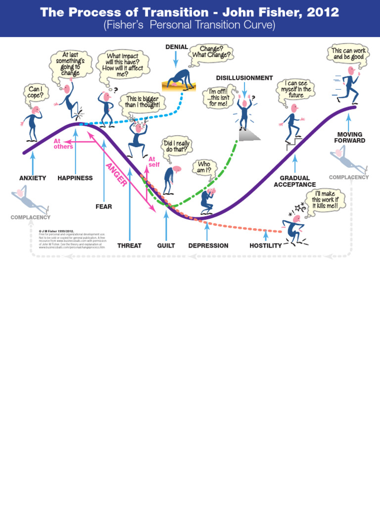 Fisher's Personal Transition Curve Explained | PDF | Anger | Self Concept