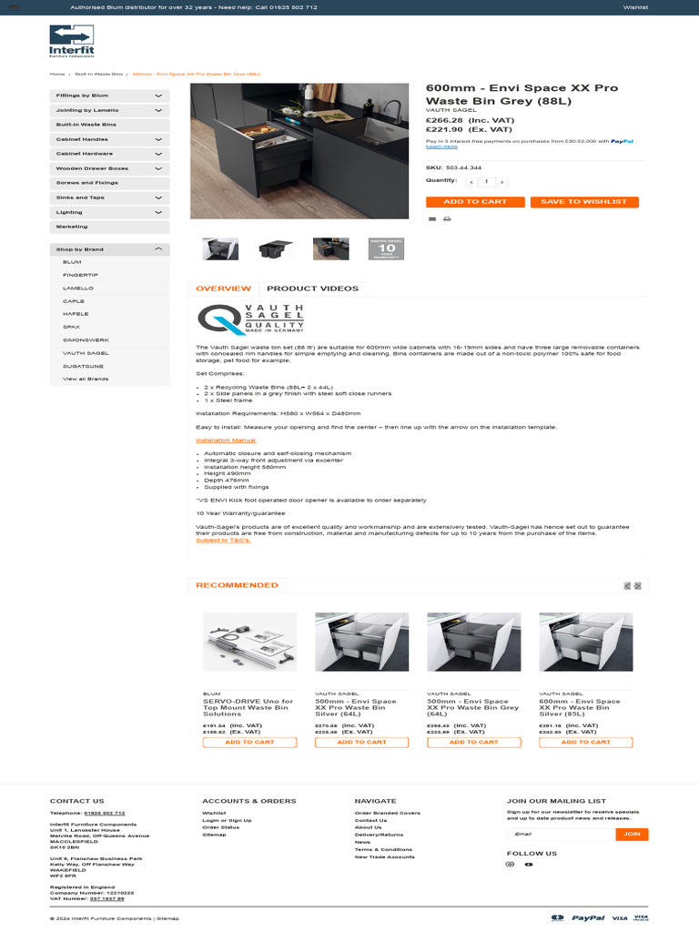 600mm, Vauth-Sagel Vs ENVI Space XX Pro in Lava Grey (88Ltr) | PDF