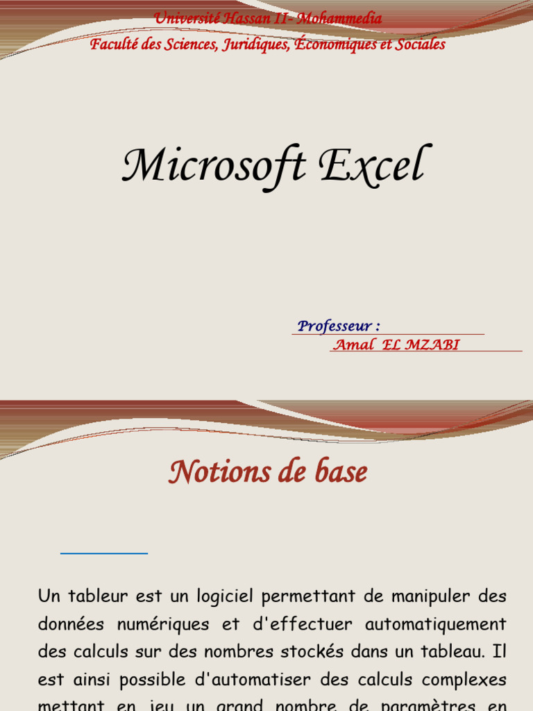 Cours Excel | PDF