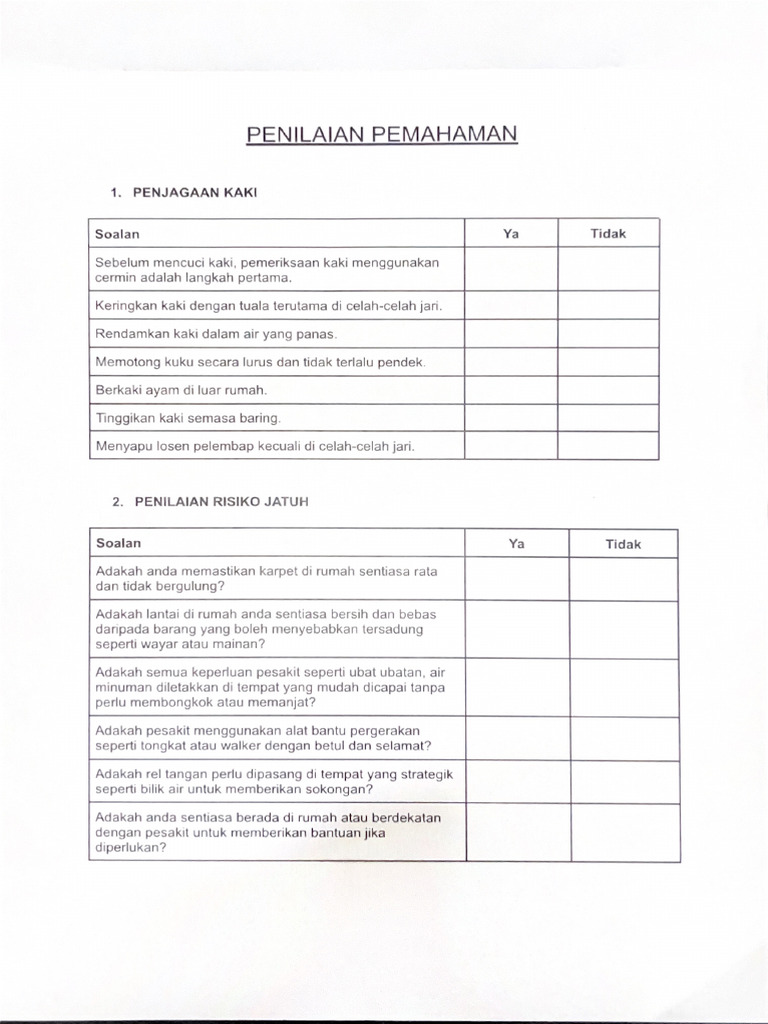 Penilaian Berterusan Abu Hassan | PDF