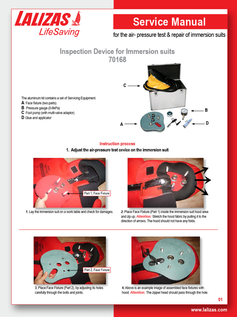 Lalizas testing kit Inspection_device_for_Immersion_suit | PDF