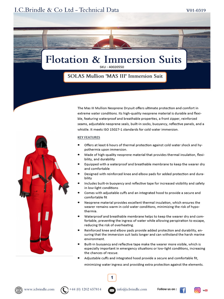 SOLAS Mullion MAS III Drysuit | PDF