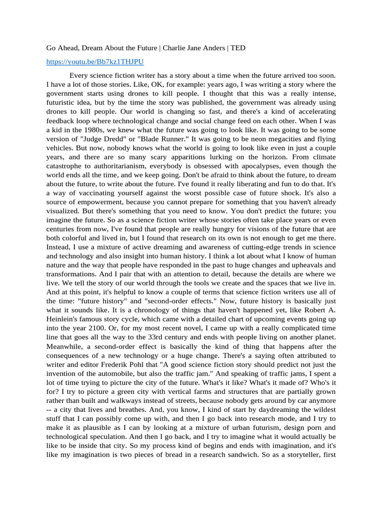 Transcript TED Talks | PDF