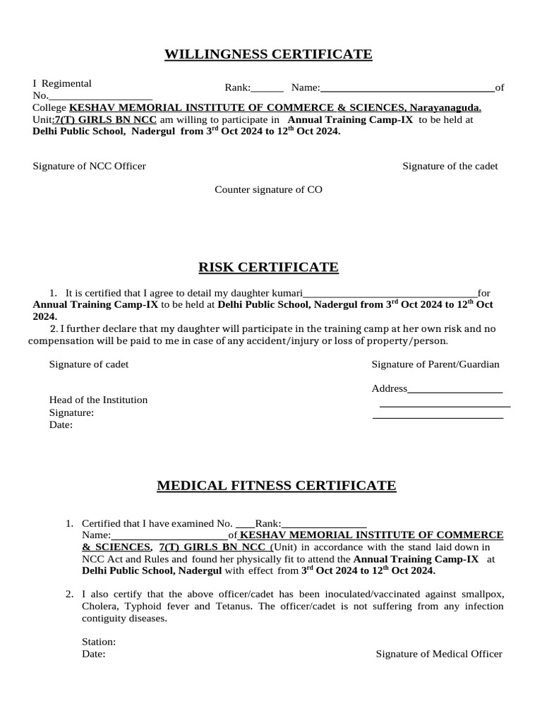 Camp Doc 1 | PDF