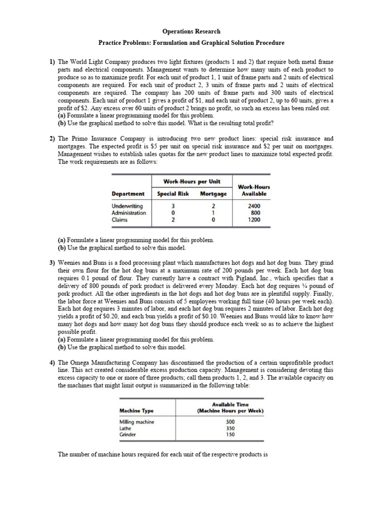 Ie or 18 Assignment 1 | PDF