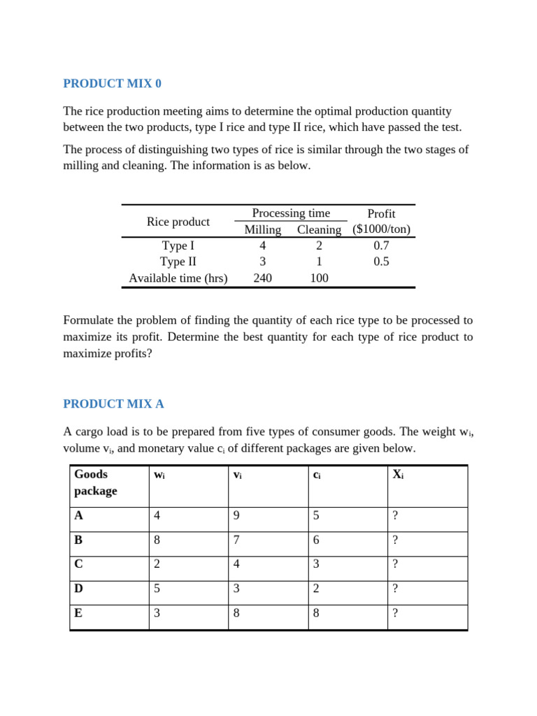 Optimization Problems | PDF Optimization Problems | PDF