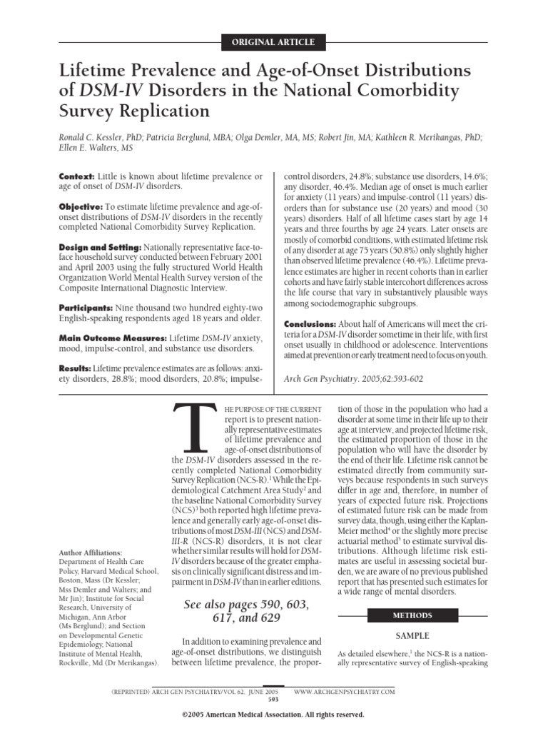 B035. LifetimePrevalenceandAge-of-OnsetDistributions | PDF