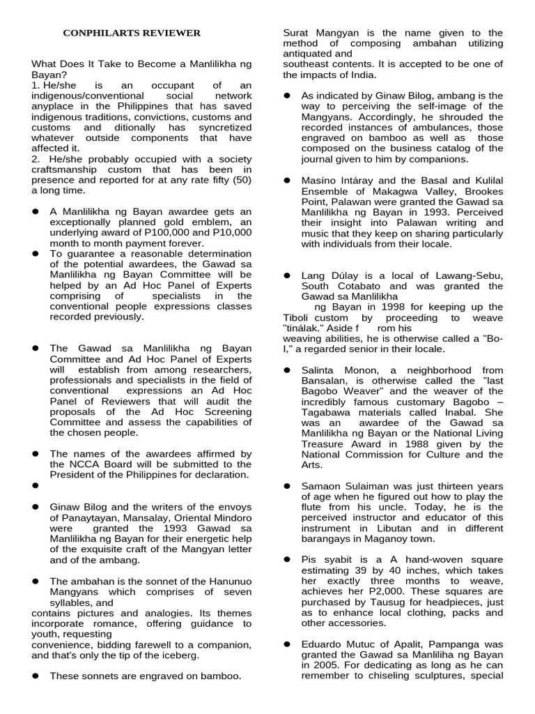 Conphil Reviewer | PDF