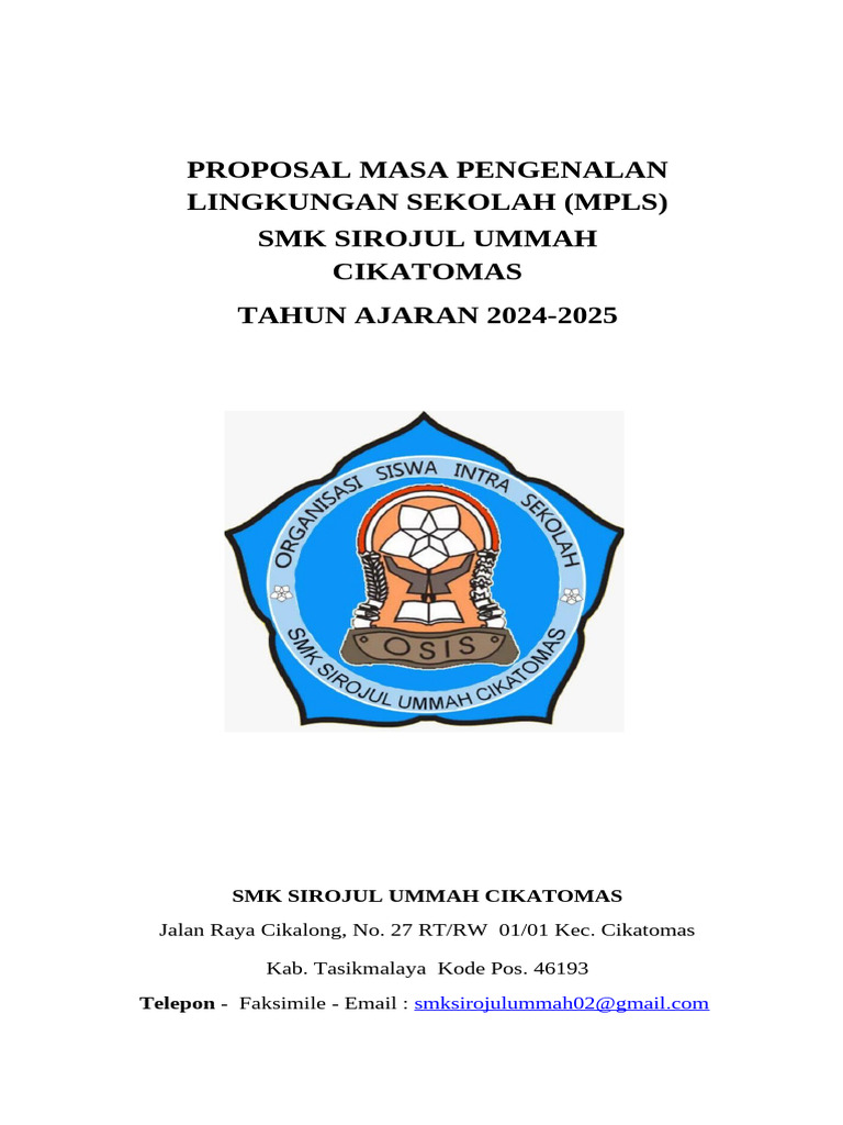 Proposal MPLS SMK Su Ta 2024-2025 | PDF