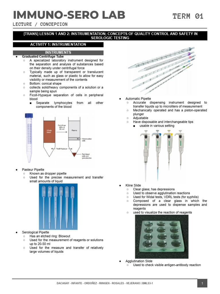 IMMUNO-SERO LAB-Prelims | PDF