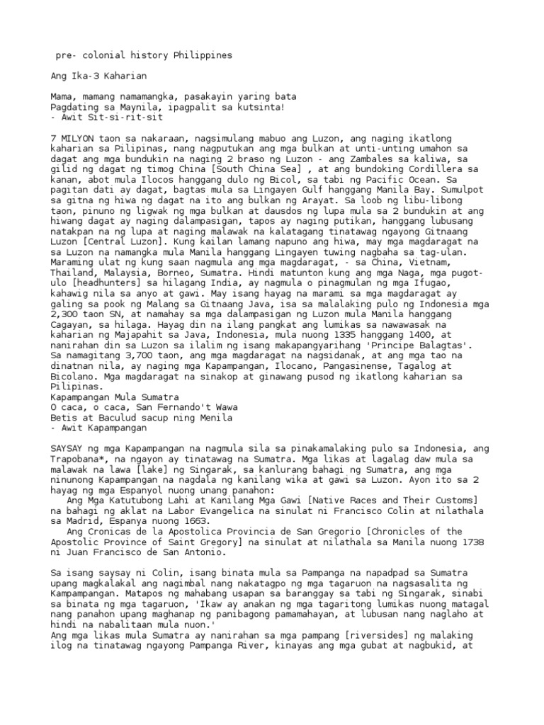 Pre Colonial History Philippines (In Tagalog) Part 2 | PDF