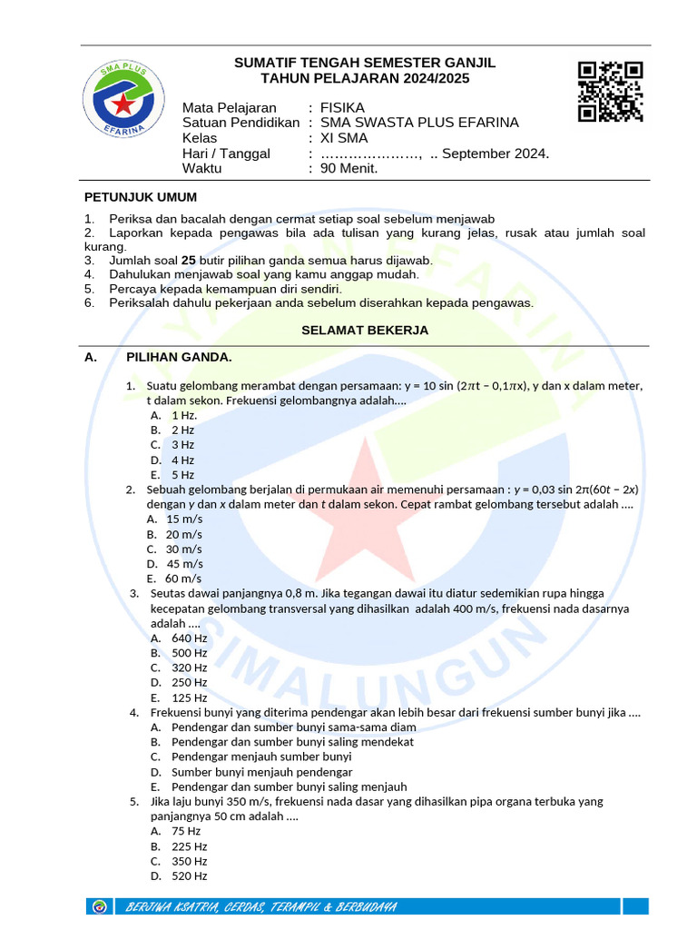 contoh format soal | PDF