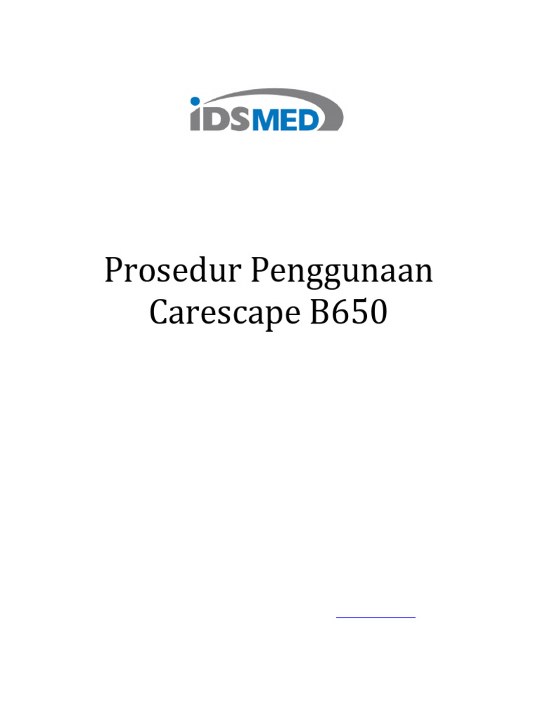 Patient Monitor Carescape B650 (SOP) .PDF - Crdownload | PDF