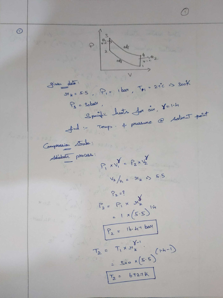 Thermal Engineering Assignment 1 | PDF