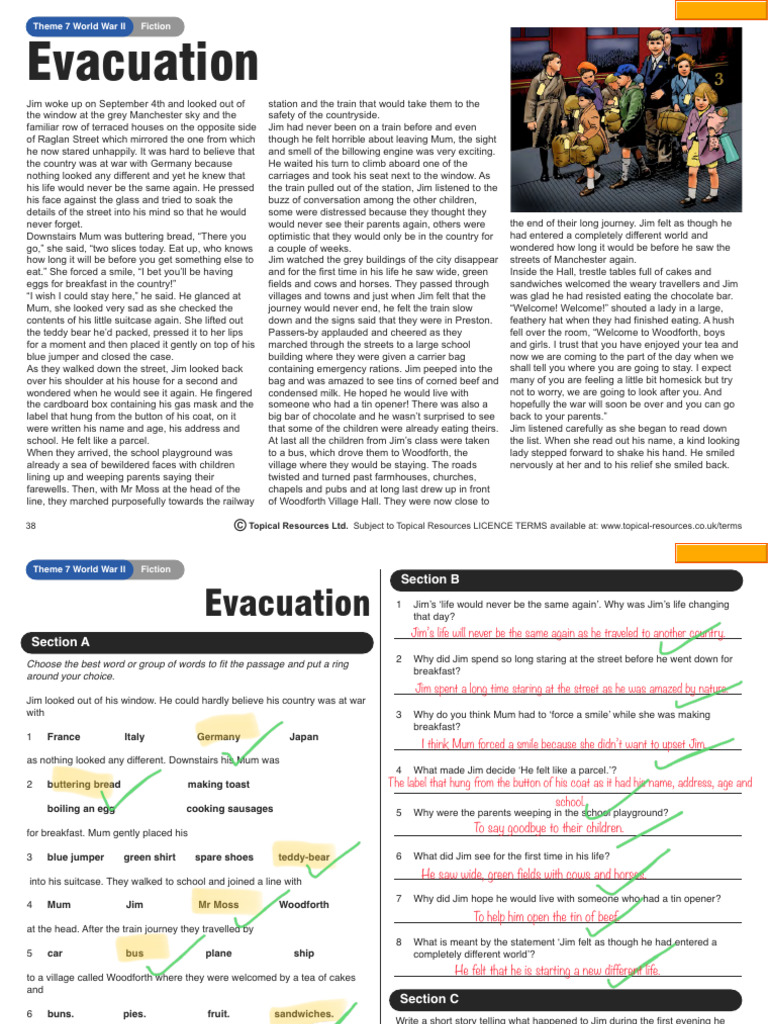 Evacuation WW2 Week 6 | PDF
