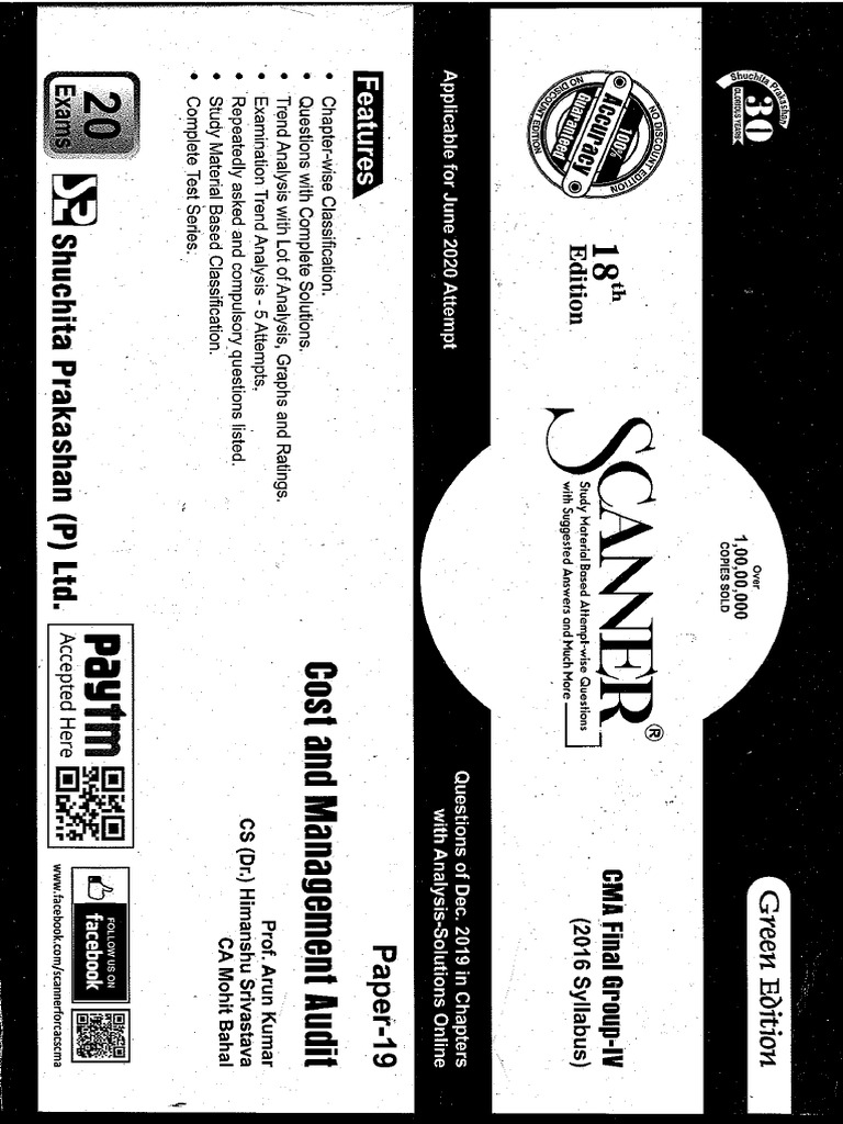 CMA Final Paper 19 Cost Audit Scanner | PDF