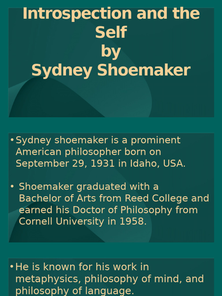 Introspection and The Self | PDF